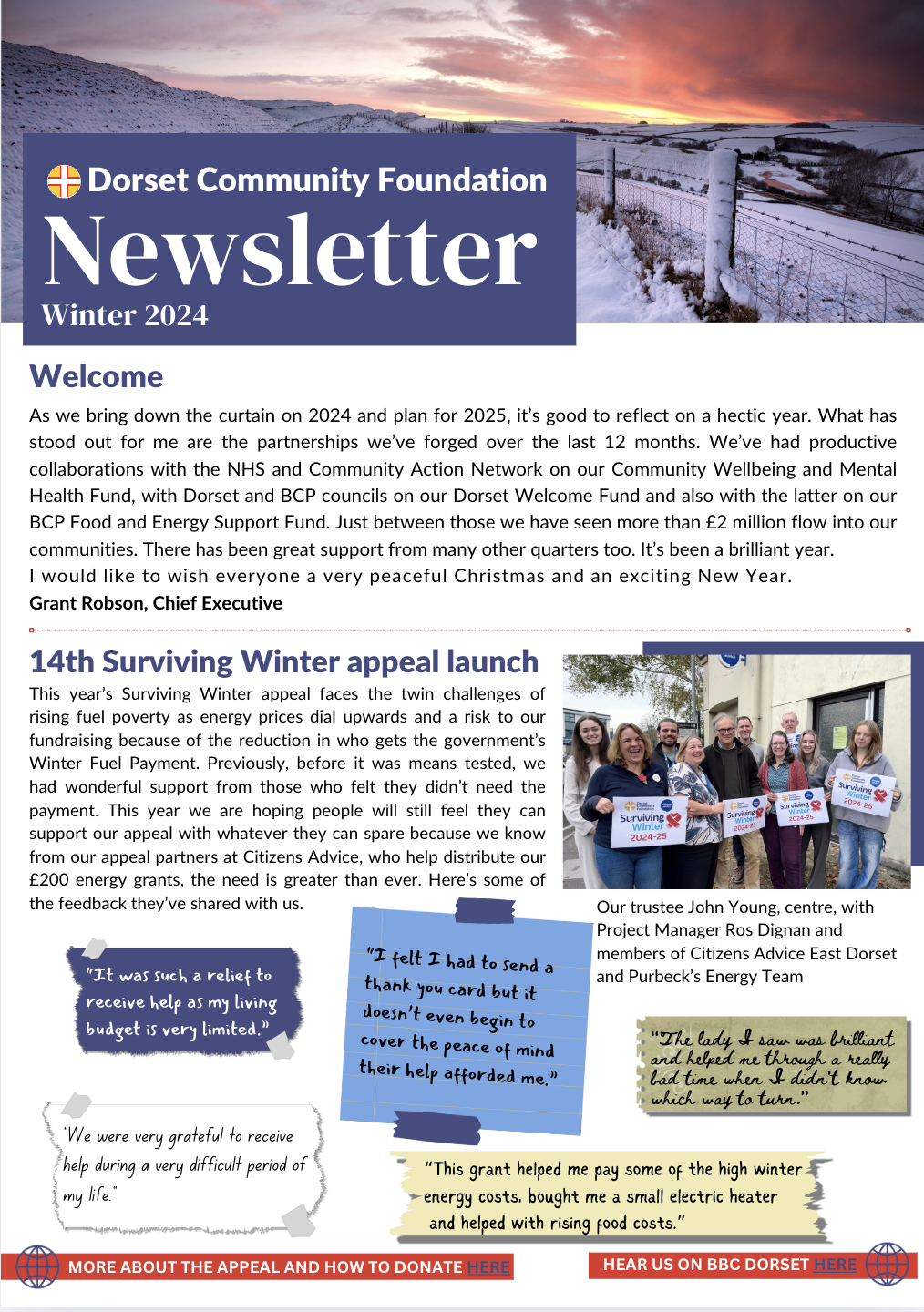 Newsletter Alert Signup - Dorset Community Foundation